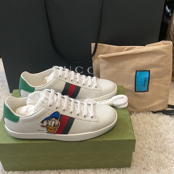 Gucci | Shoes | Gucci Donald Duck Sneakers 36 New Disney | Poshmark
